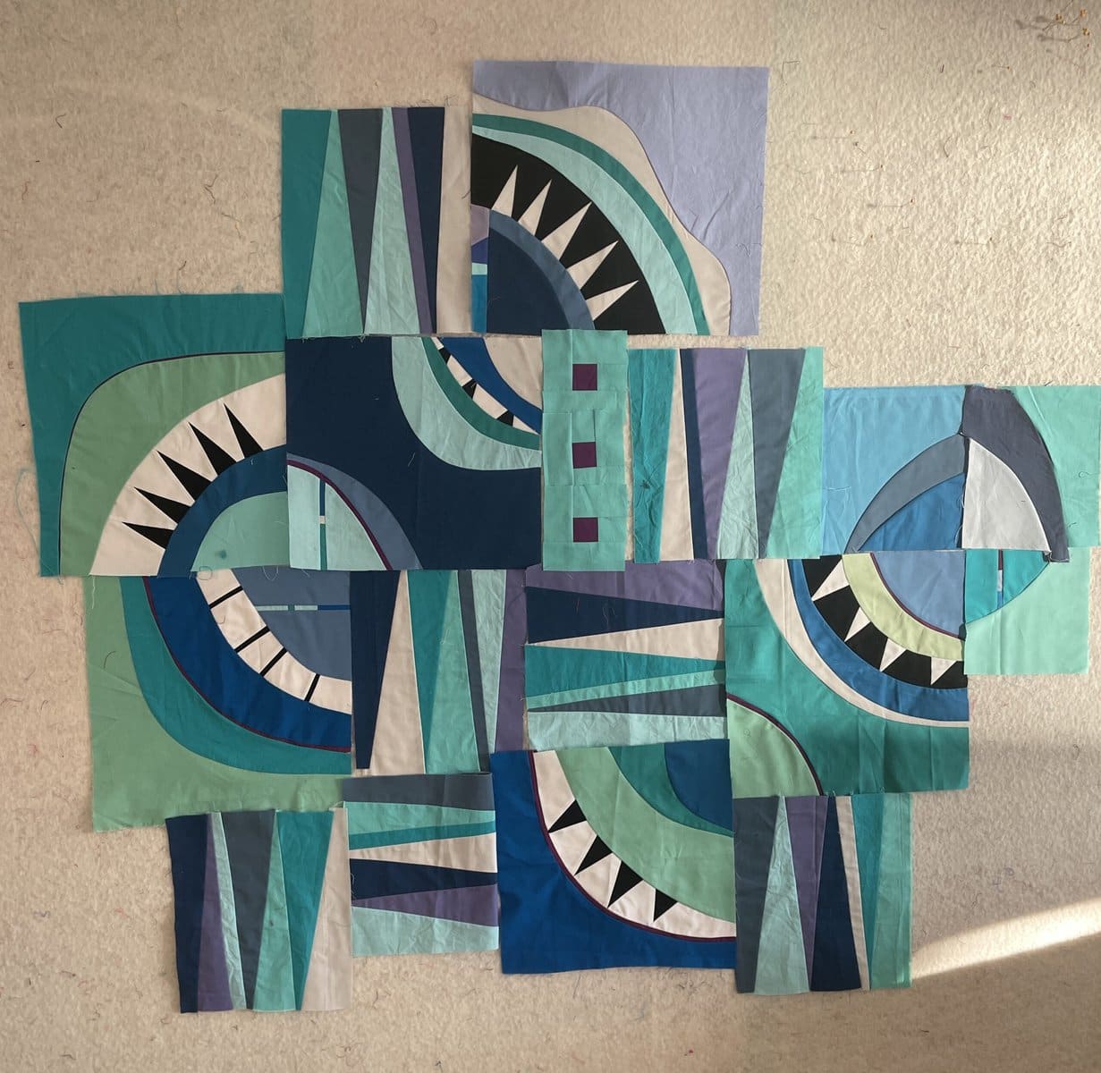 New Freehand Curves Top in Progress – Cindy Grisdela Art Quilts